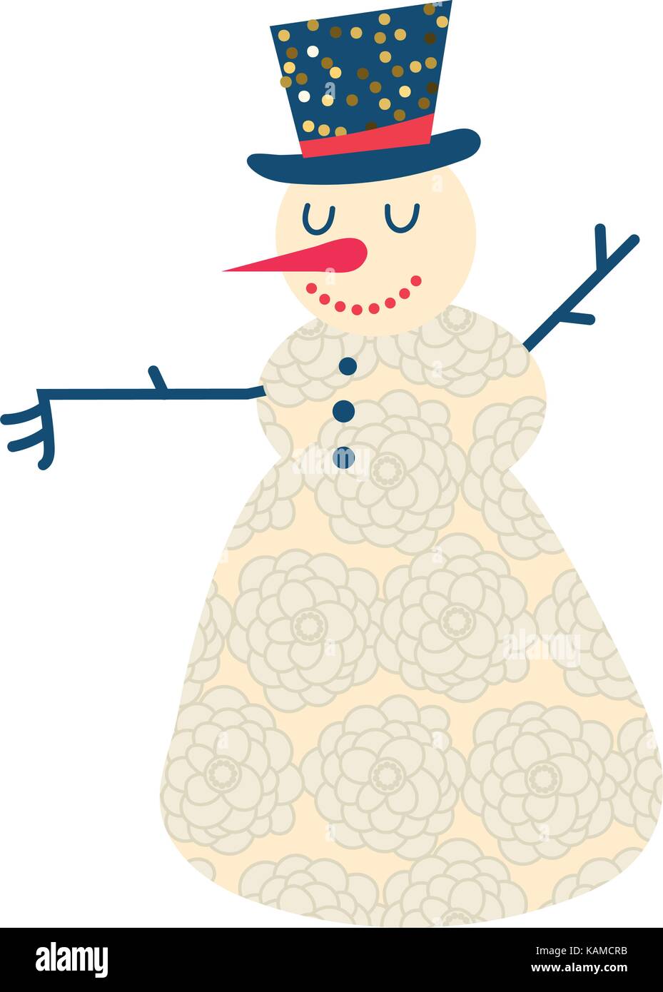 Cute and funny cartoon snowman Stock Vector Image & Art - Alamy