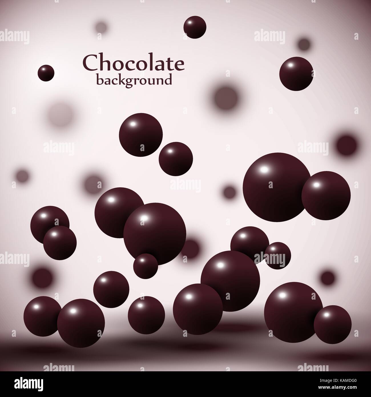 Dark chocolate balls on abstract background Stock Vector Image & Art ...