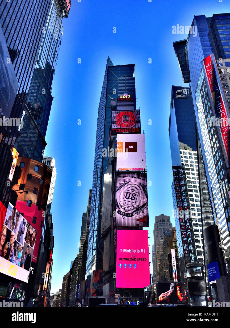 Electronic Advertising Billboards in Times Square, NYC, USA Stock Photo ...