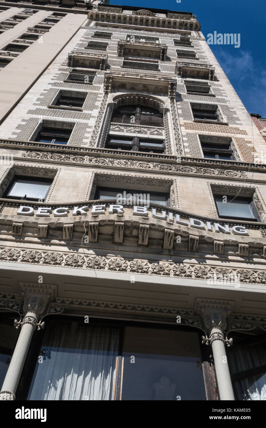 Historical Decker Building on Union Square West, NYC, USA Stock Photo ...