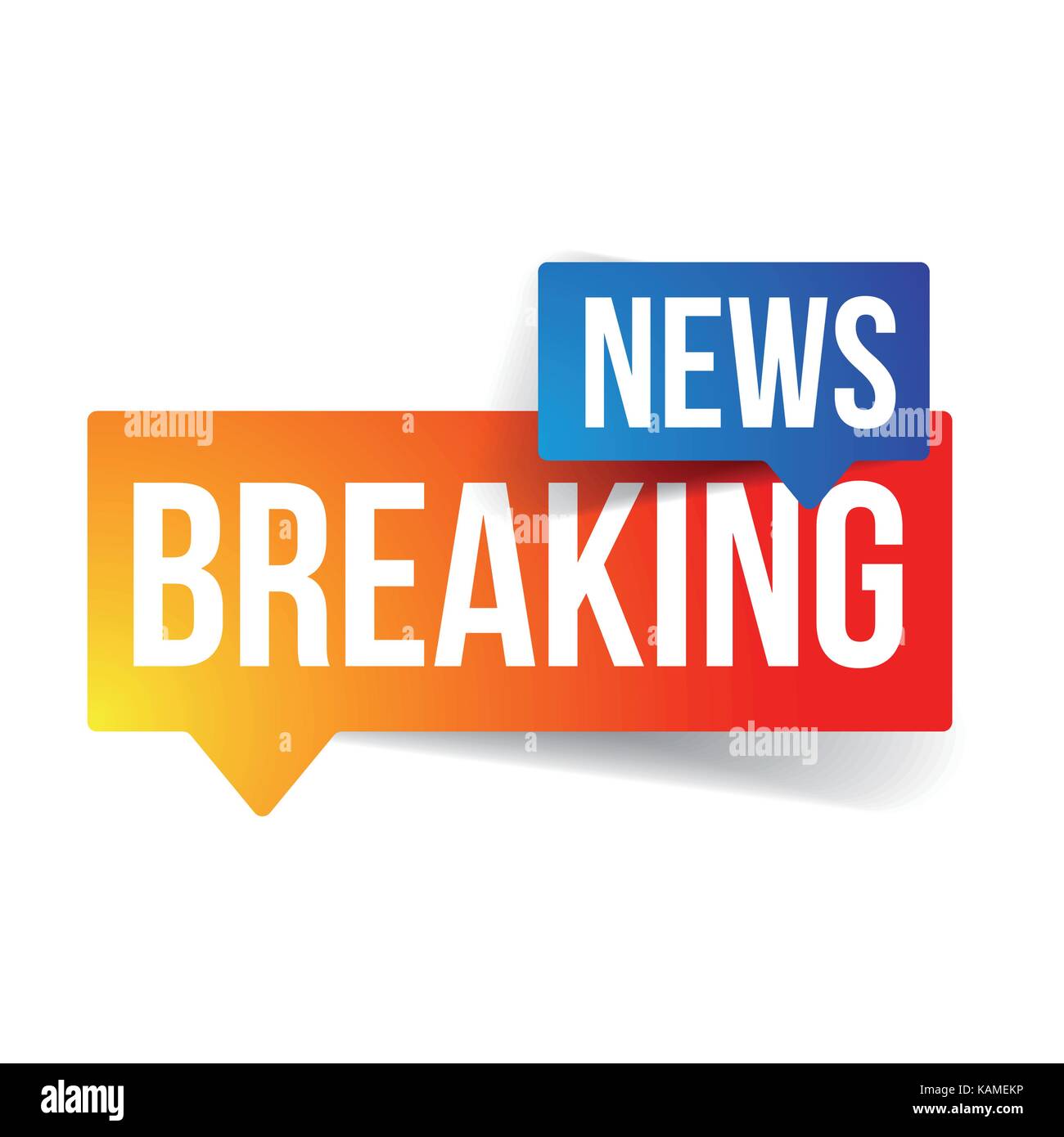 Red blue breaking news Cut Out Stock Images & Pictures - Alamy