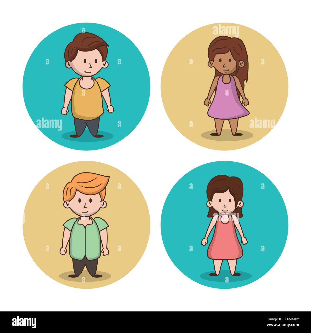 Little kids cartoon icons Stock Vector Image & Art - Alamy