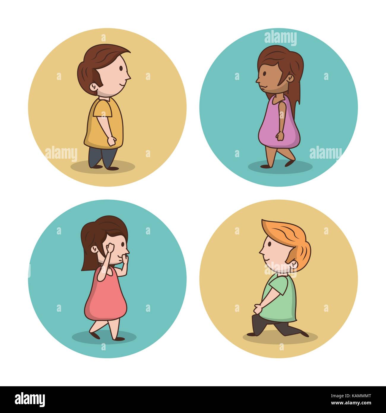 Little kids cartoon icons Stock Vector Image & Art - Alamy