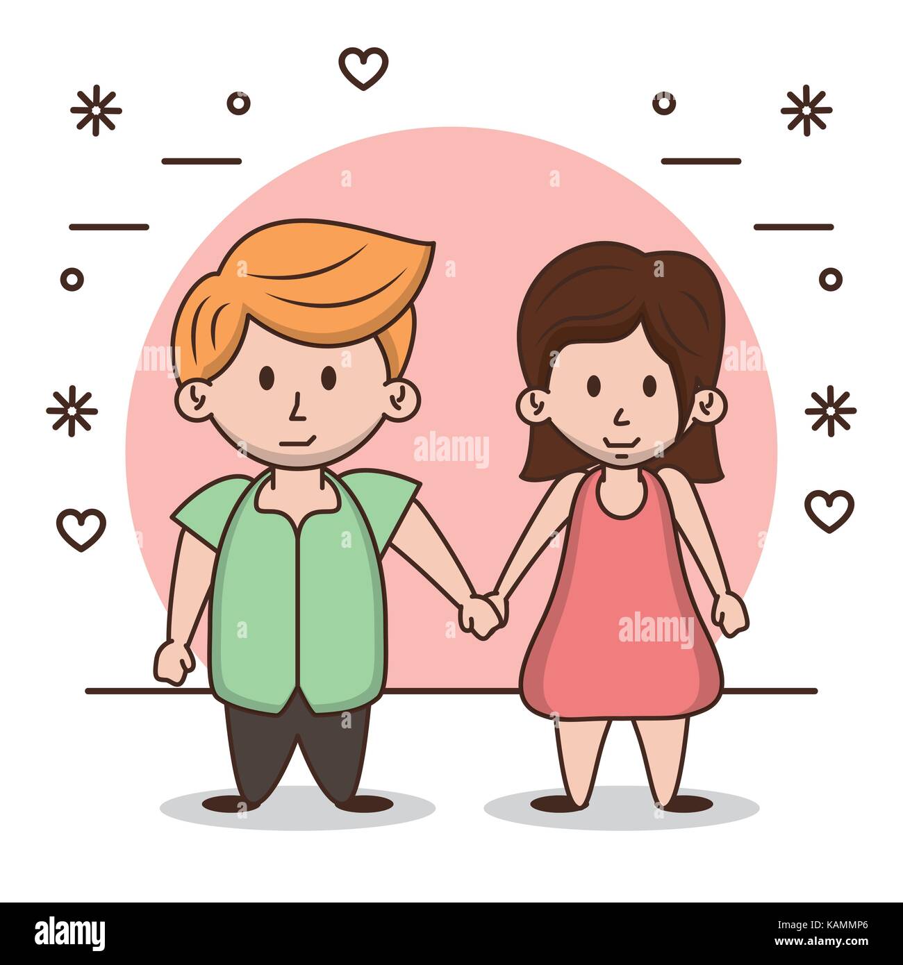 Kids in love cartoon Stock Vector Image & Art - Alamy