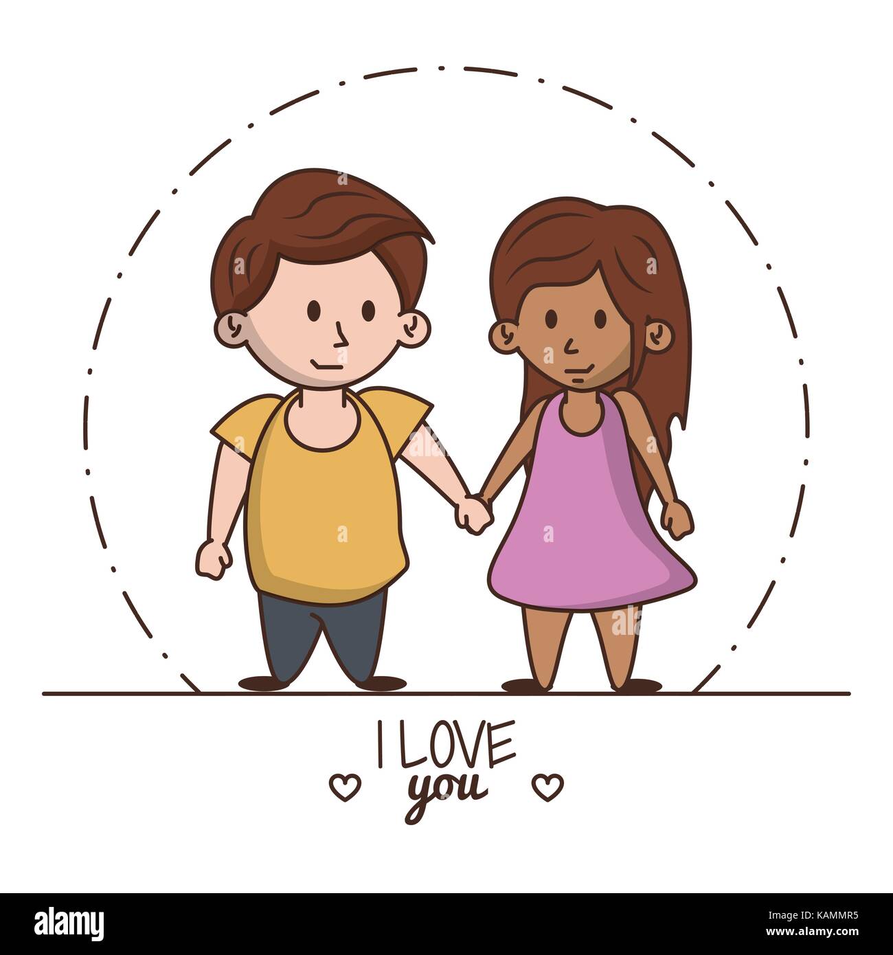 Kids in love cartoon Stock Vector Image & Art - Alamy