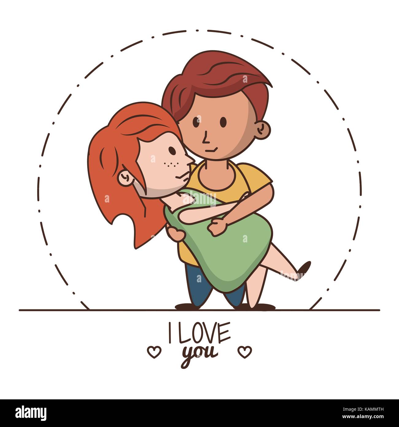 Kids in love cartoon Stock Vector Image & Art - Alamy