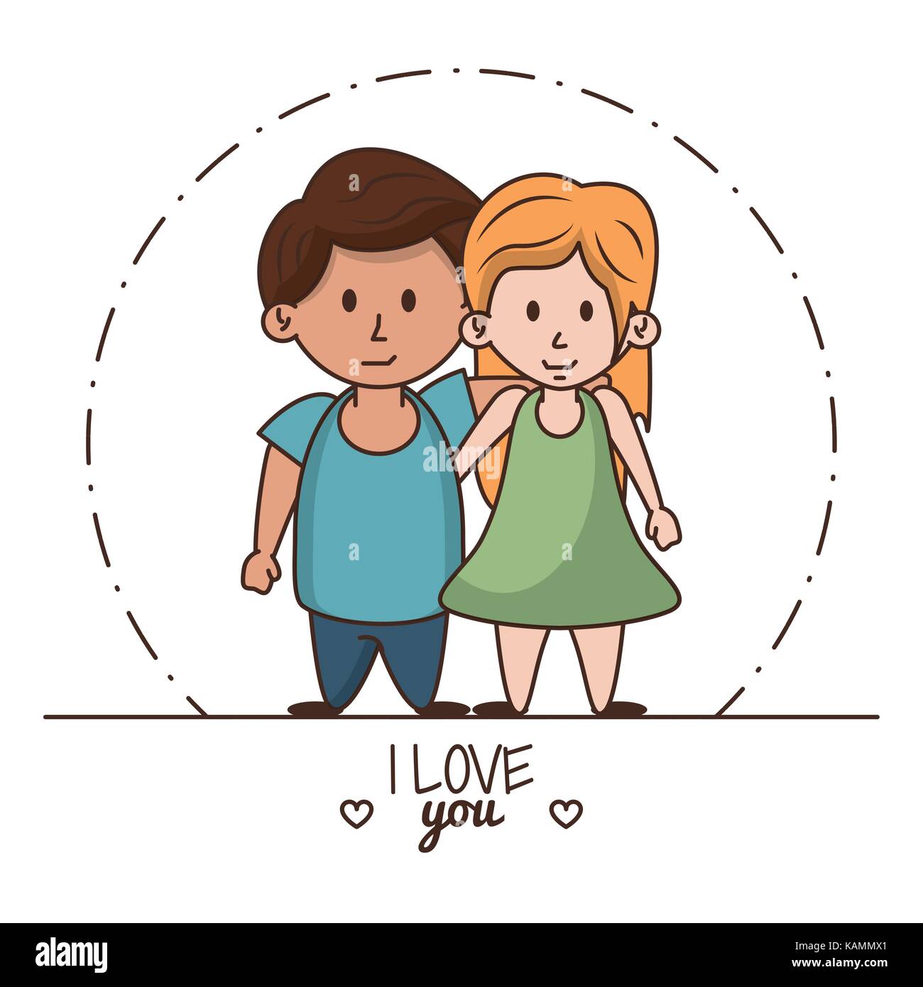 Kids in love cartoon Stock Vector Image & Art - Alamy