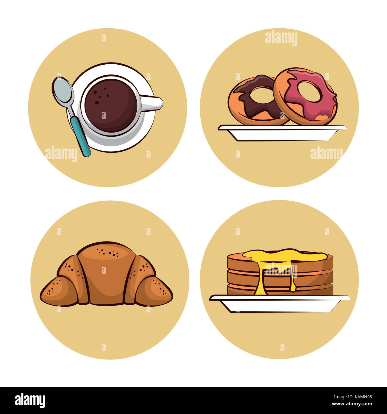 Breakfast food icons Stock Vector Image & Art - Alamy