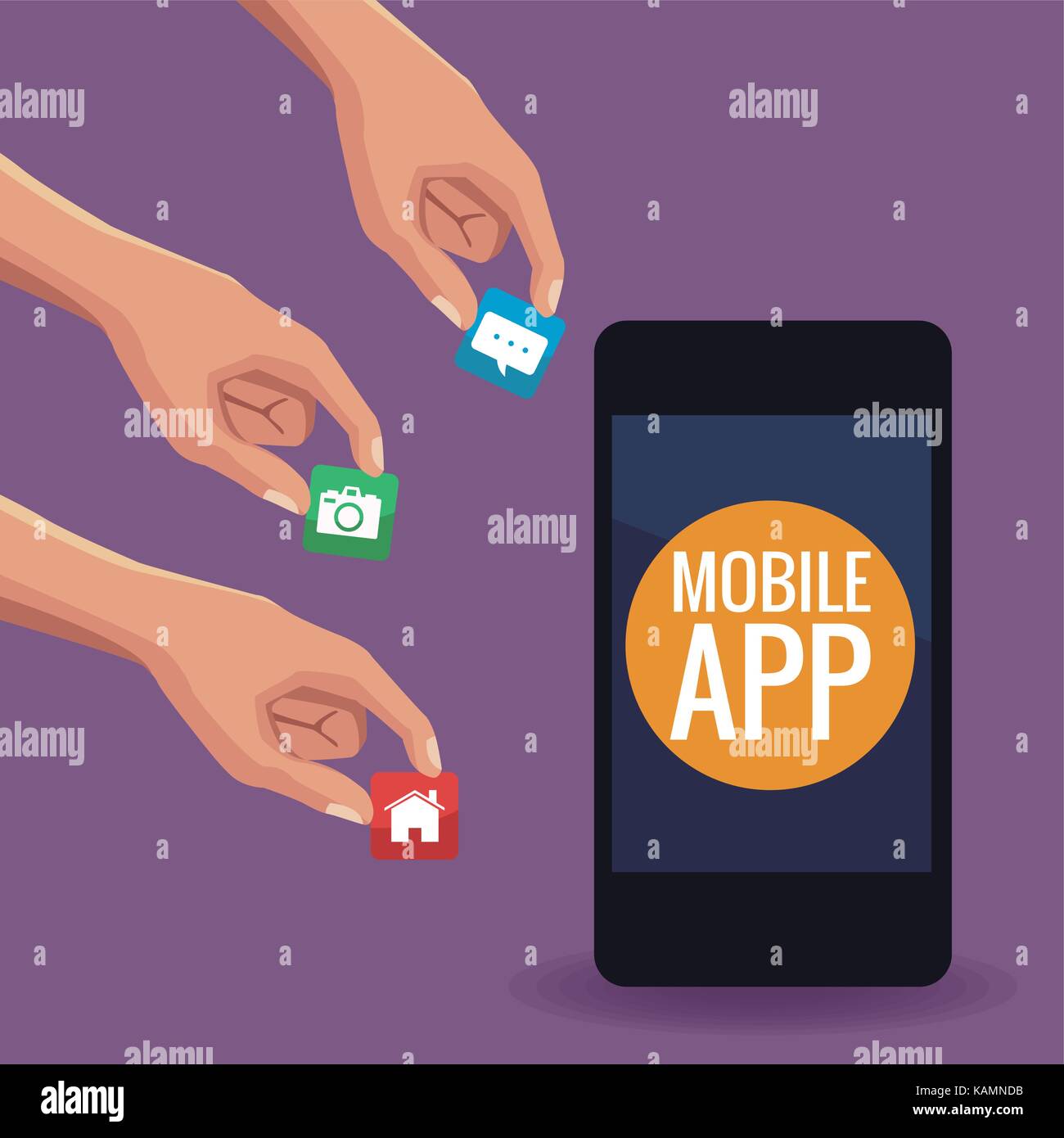 Mobile smartphones app Stock Vector Image & Art - Alamy