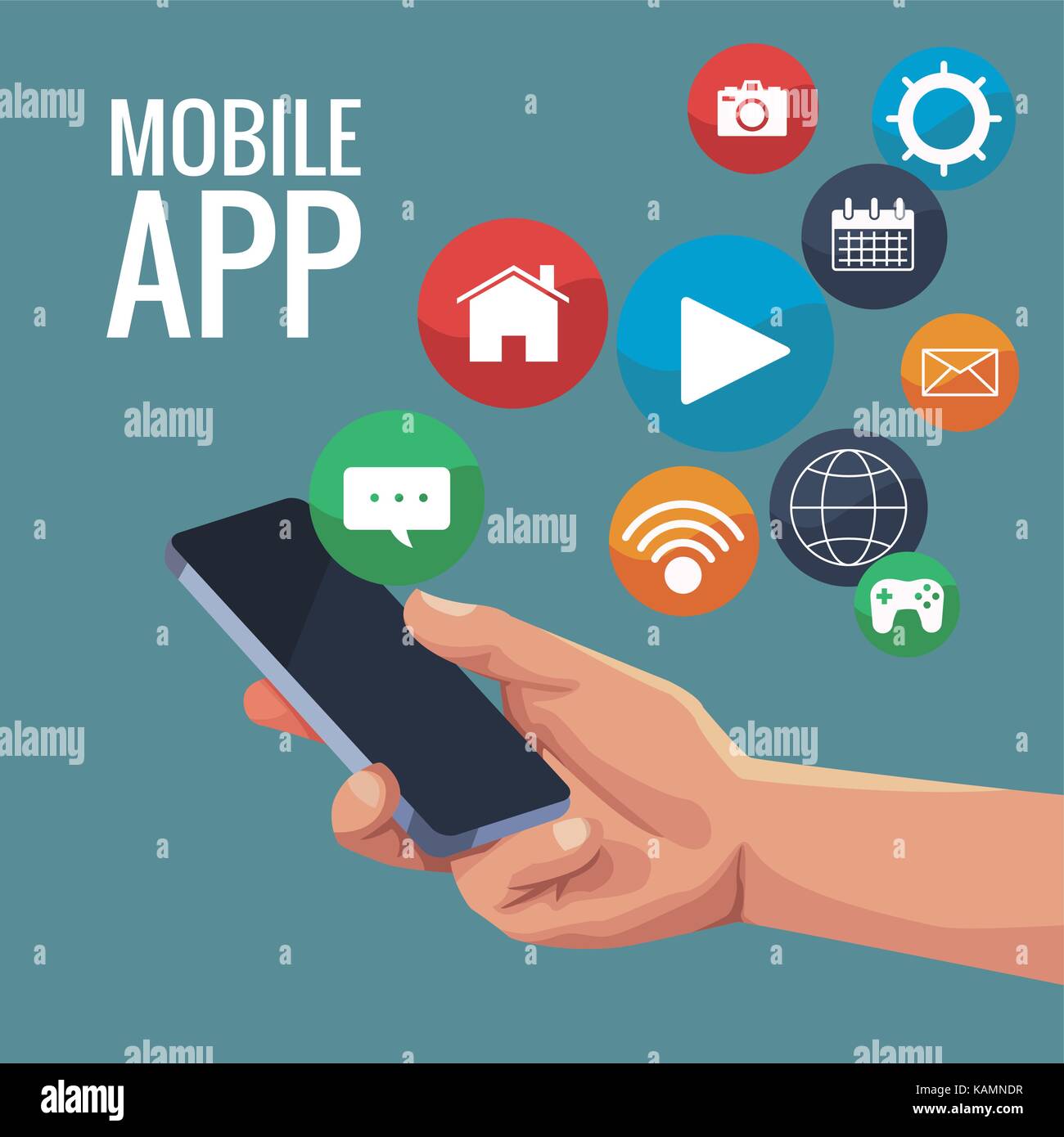 Mobile smartphones app Stock Vector Image & Art - Alamy