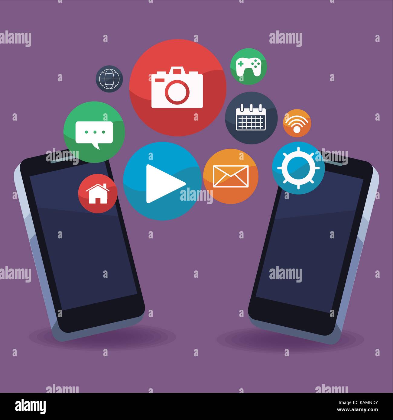 Mobile smartphones app Stock Vector Image & Art - Alamy