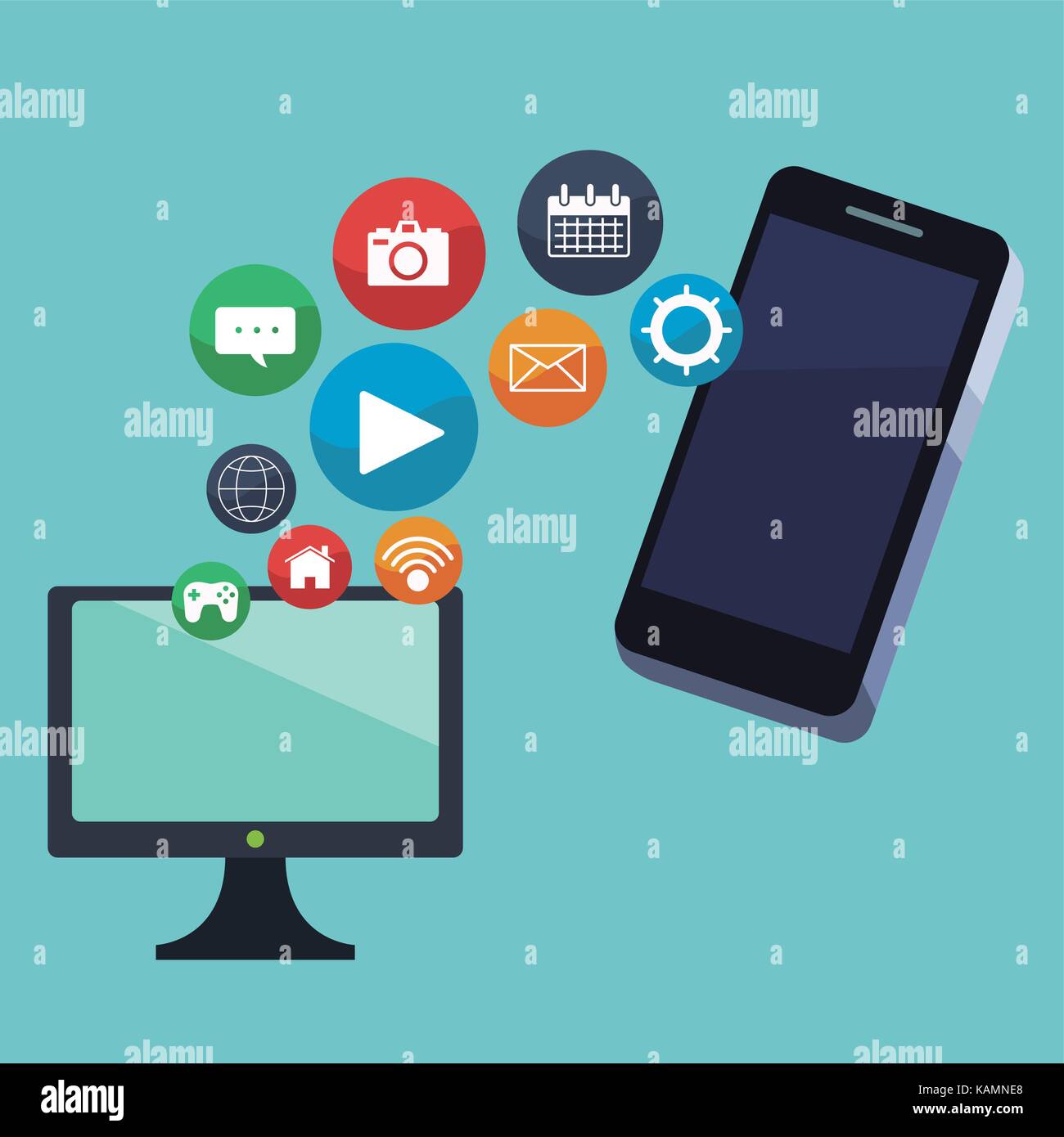 Mobile smartphones app Stock Vector Image & Art - Alamy