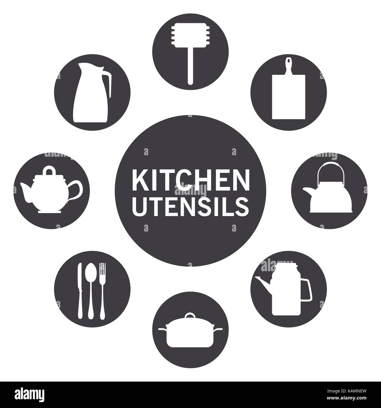 Kitchen utensils icons Stock Vector Image & Art - Alamy