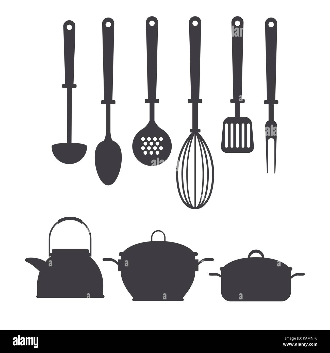 Kitchen Utensils Icons Stock Vector Image And Art Alamy