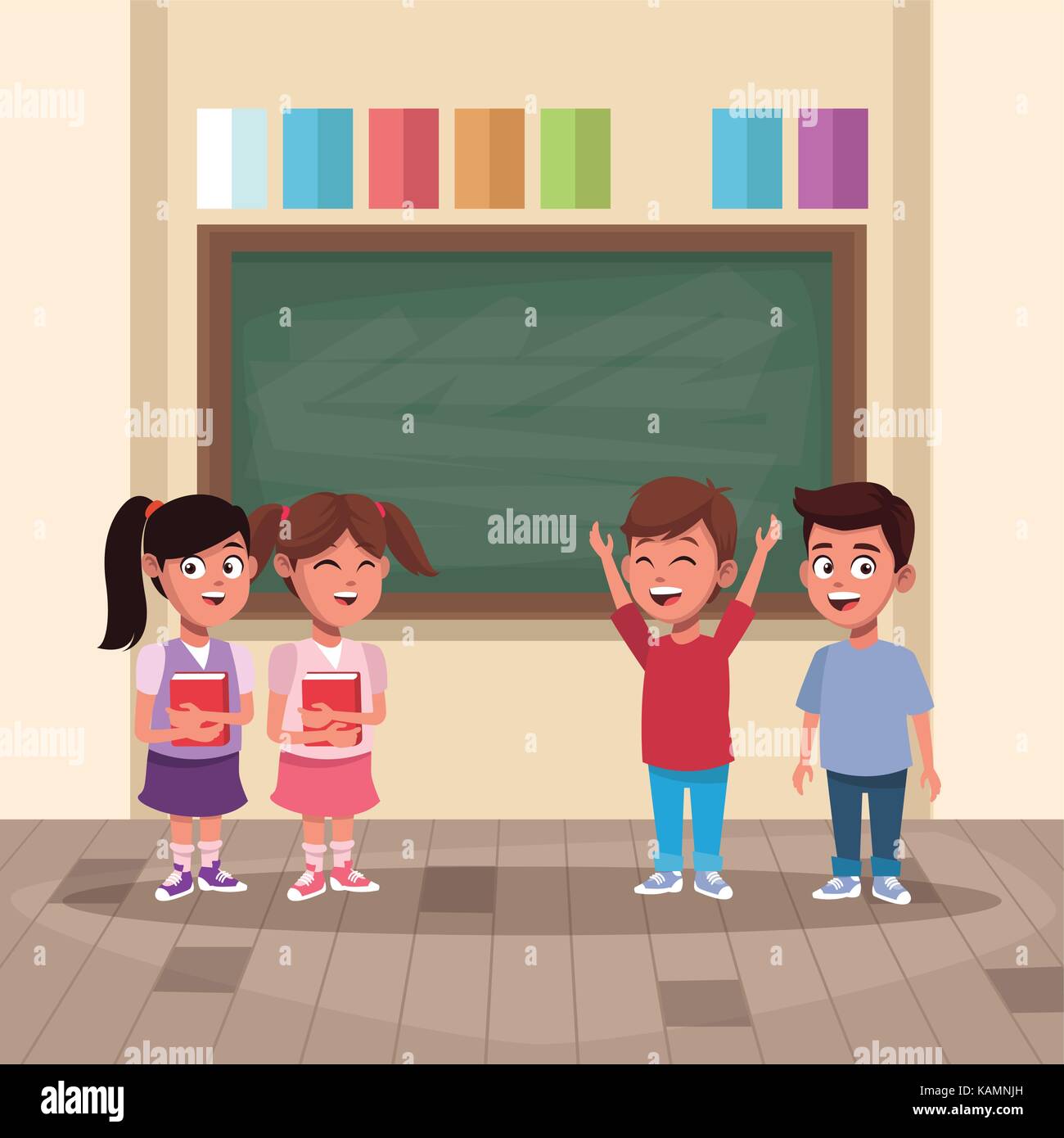 Kids in classroom Stock Vector Image & Art - Alamy