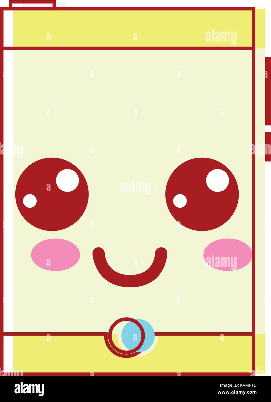 kawaii cute happy smartphone technology Stock Vector Image & Art - Alamy