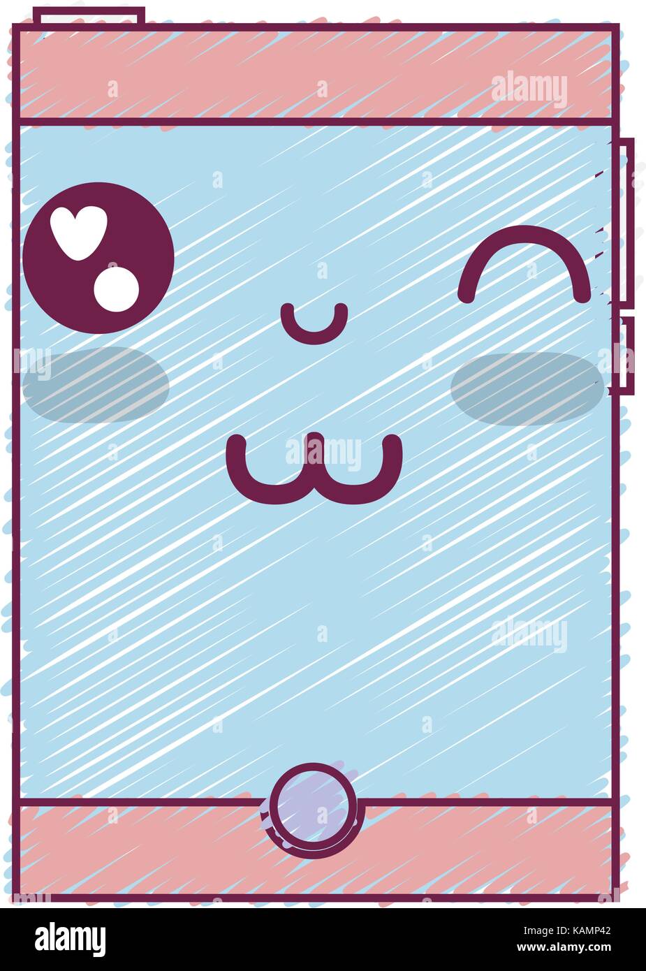 kawaii cute funny smartphone technology Stock Vector Image & Art - Alamy