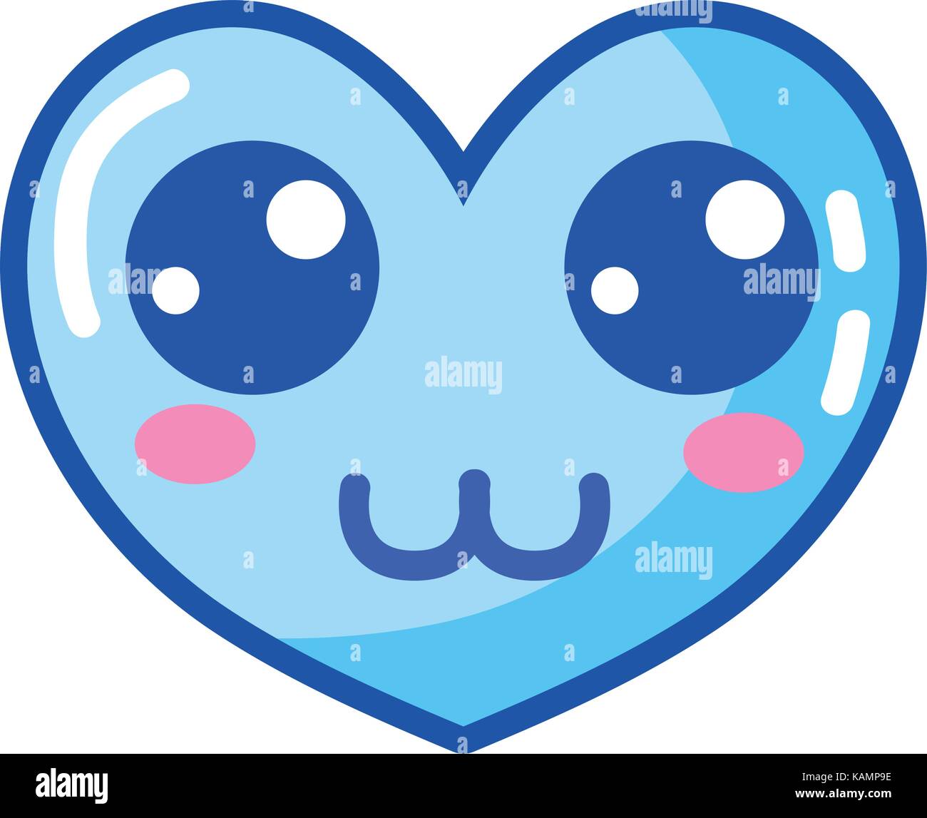 kawaii cute happy heart design Stock Vector Image & Art - Alamy