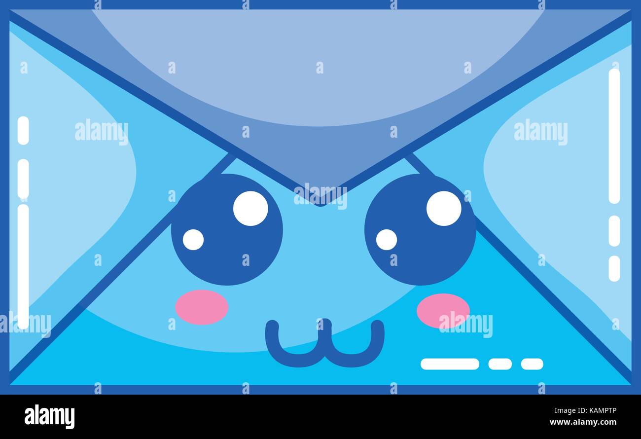 kawaii cute happy e-mail message Stock Vector Image & Art - Alamy