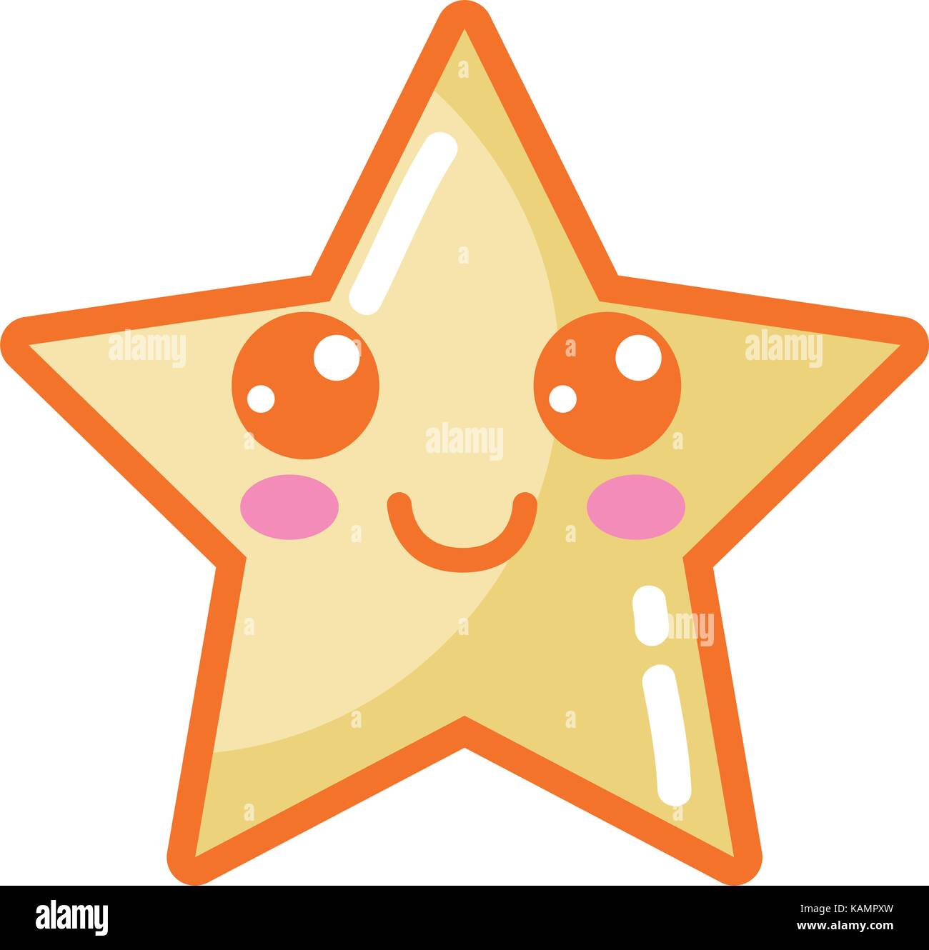 kawaii cute happy star sparkly Stock Vector Image & Art - Alamy