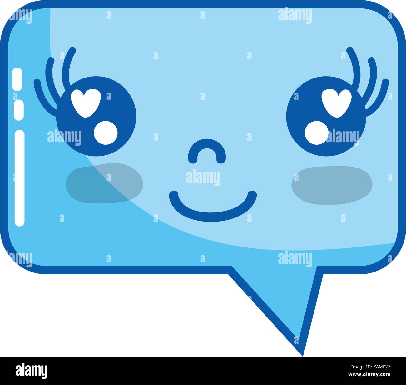 kawaii cute happy chat bubble Stock Vector Image & Art - Alamy