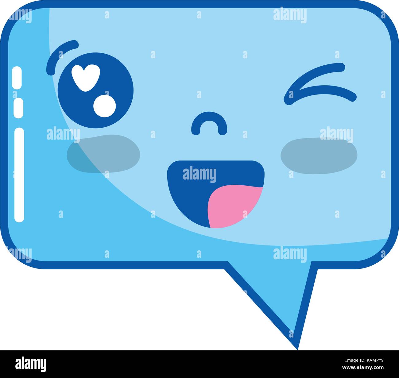 kawaii cute funny chat bubble Stock Vector Image & Art - Alamy