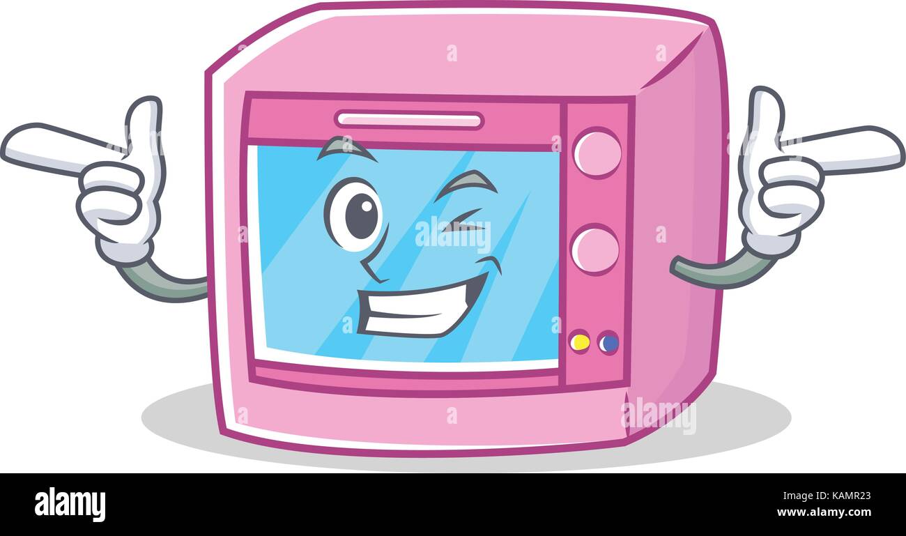 Wink oven microwave character cartoon Stock Vector Image & Art - Alamy