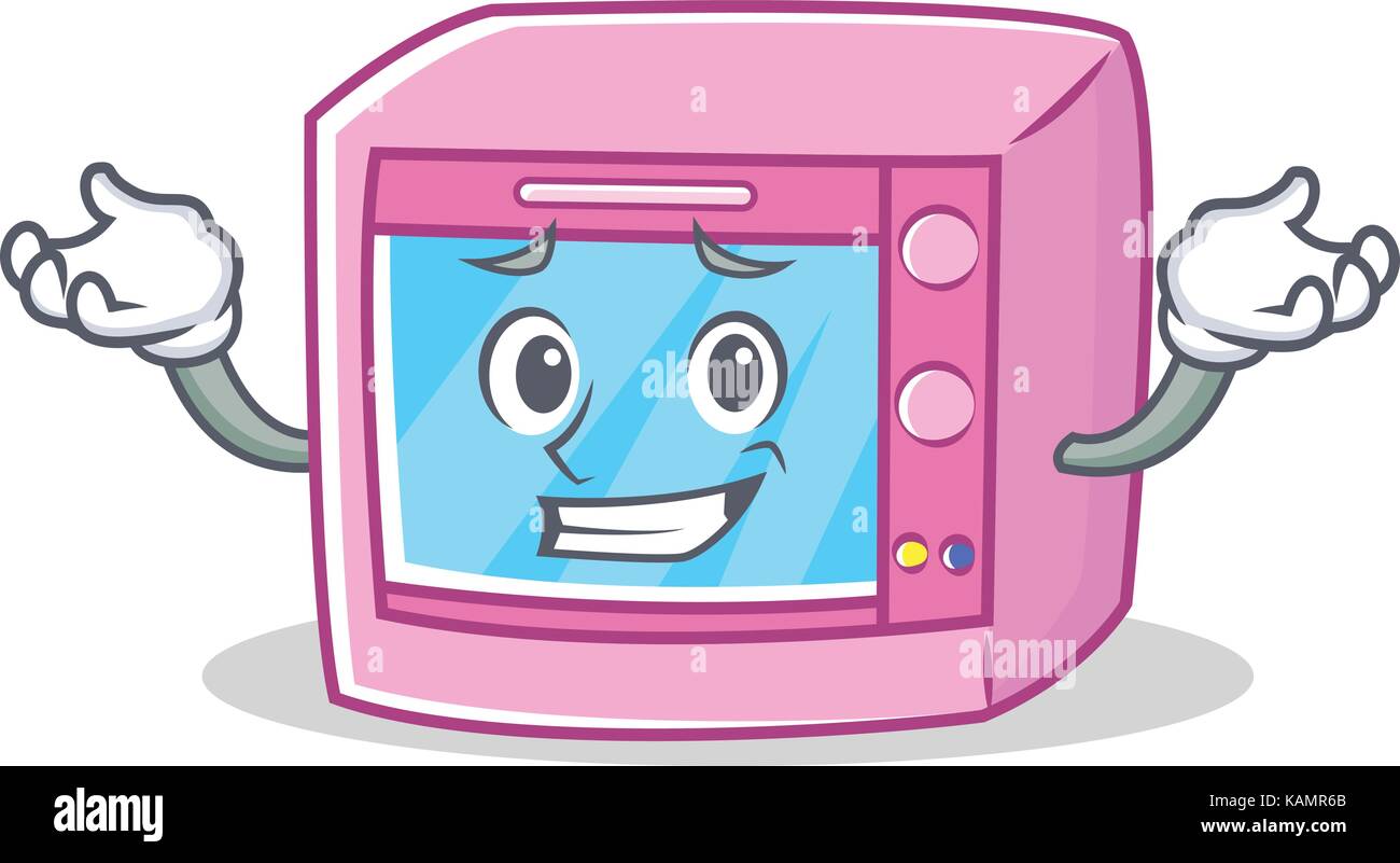 Grinning oven microwave character cartoon Stock Vector Image & Art - Alamy