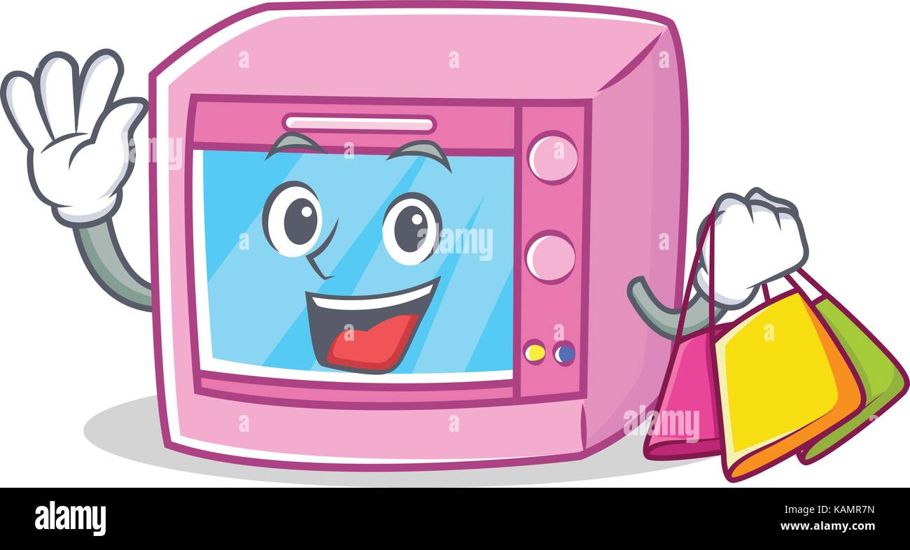 Shopping oven microwave character cartoon Stock Vector Image & Art - Alamy
