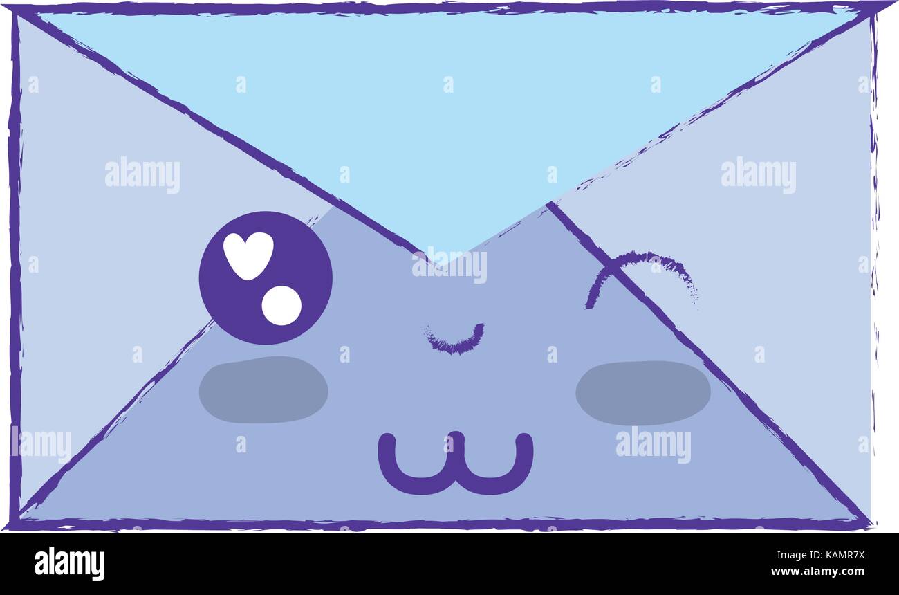 kawaii cute funny e-mail message Stock Vector Image & Art - Alamy