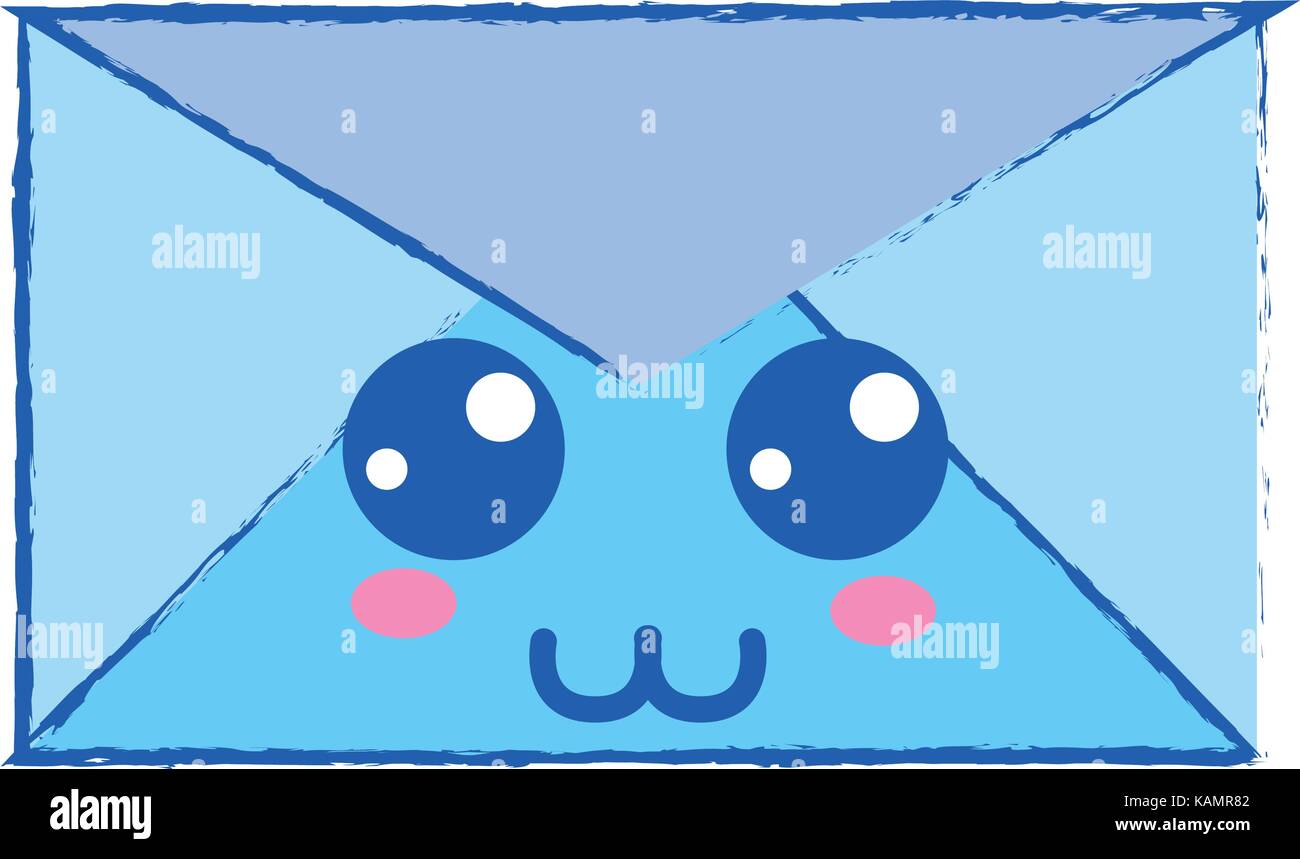 kawaii cute happy e-mail message Stock Vector Image & Art - Alamy