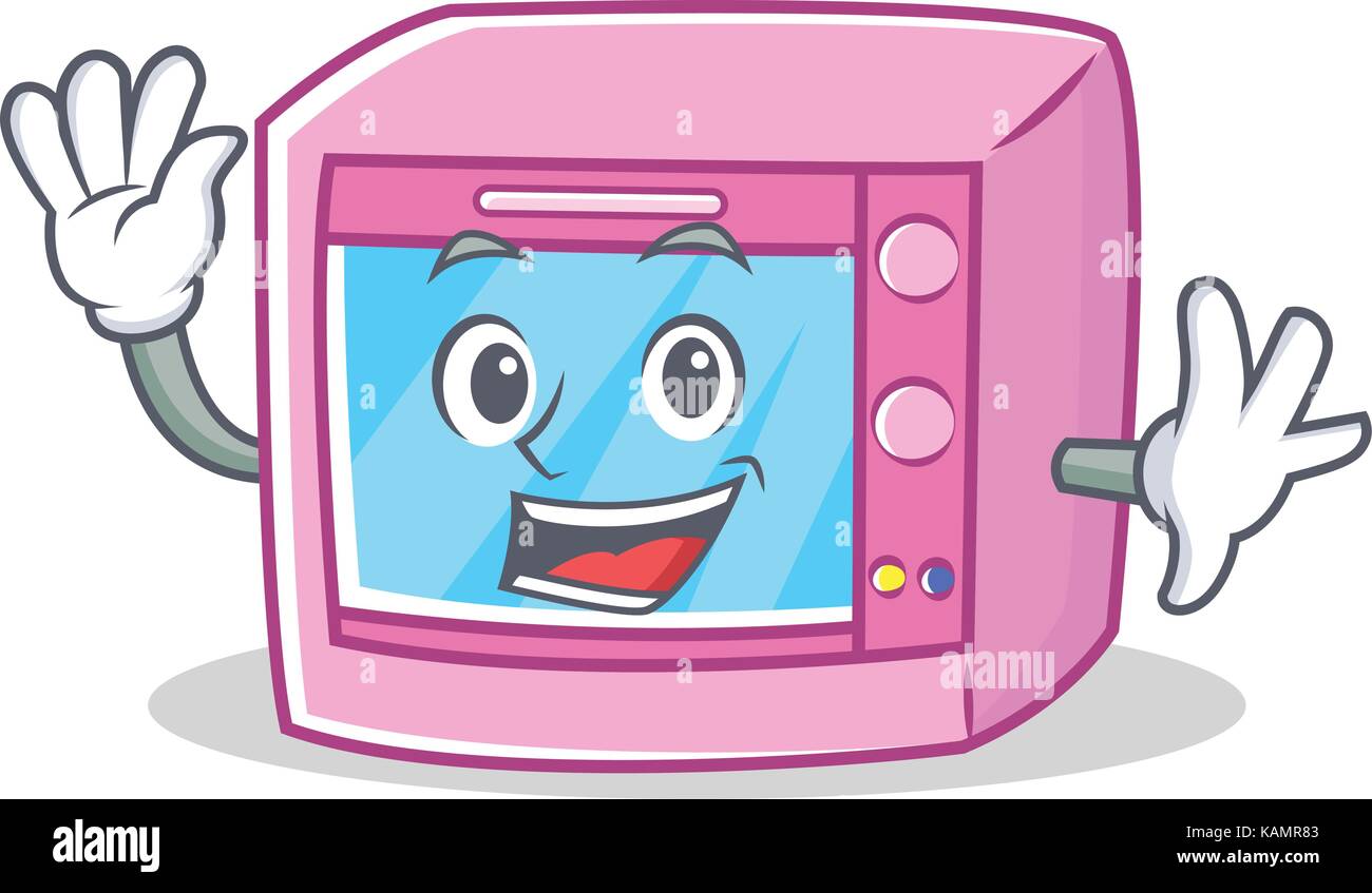 Waving oven microwave character cartoon Stock Vector Image & Art - Alamy