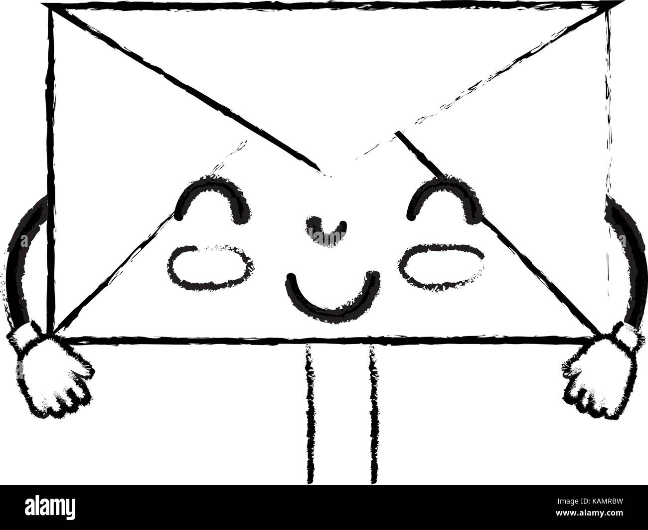 figure kawaii cute happy e-mail message Stock Vector Image & Art - Alamy