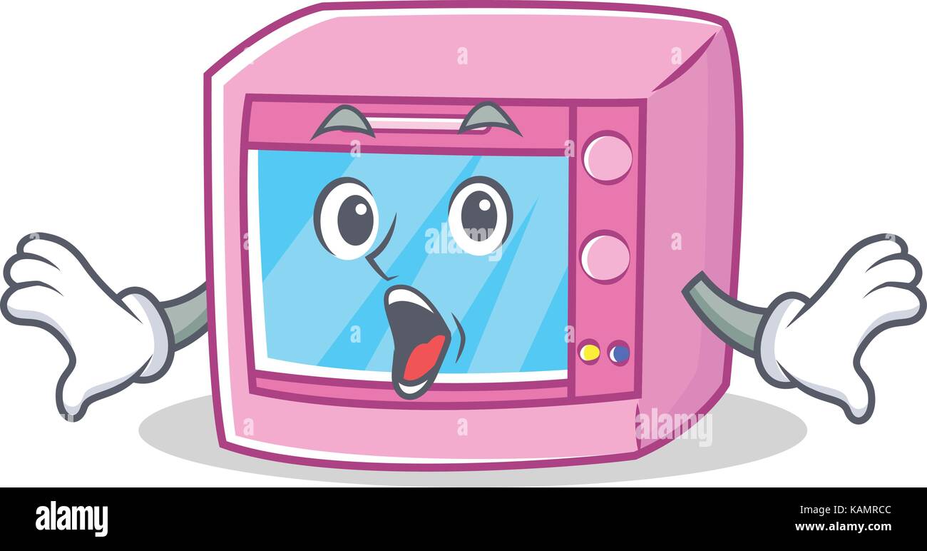 Surprised oven microwave character cartoon Stock Vector Image & Art - Alamy