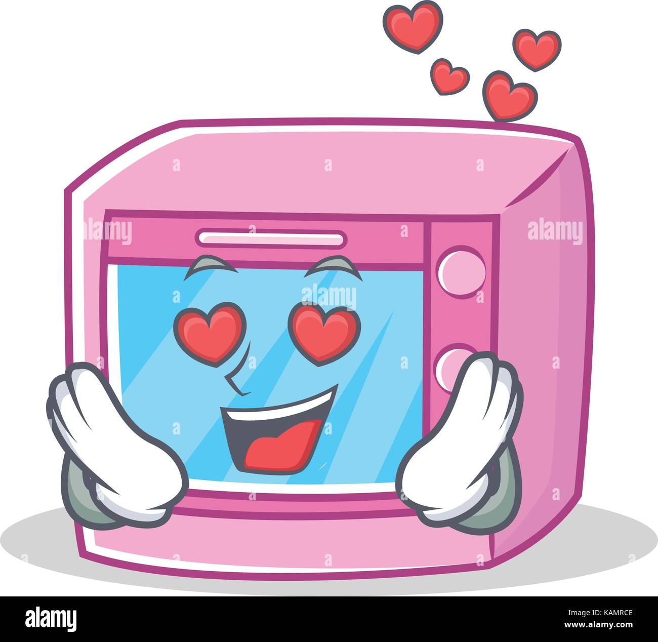 In love oven microwave character cartoon Stock Vector Image & Art - Alamy