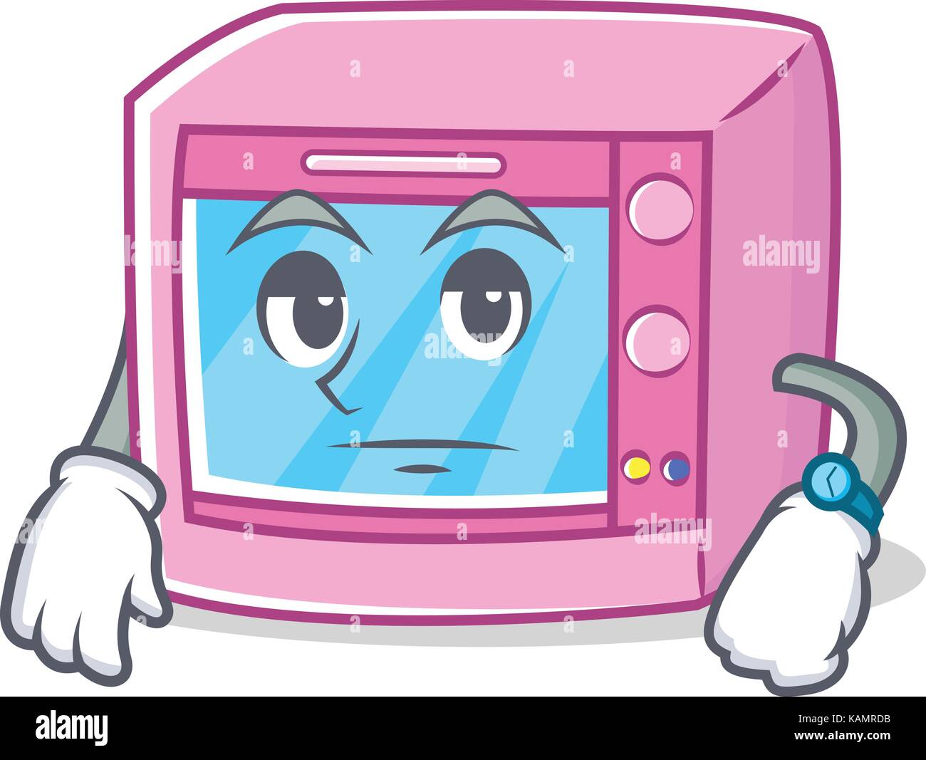 Waiting oven microwave character cartoon Stock Vector Image & Art - Alamy