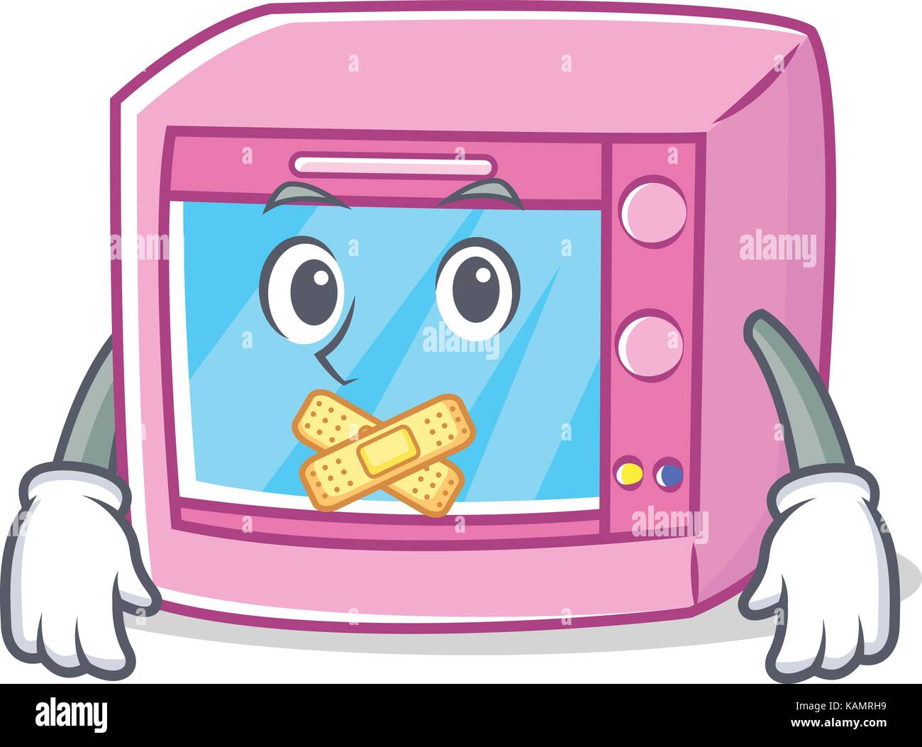 Silent oven microwave character cartoon Stock Vector Image & Art - Alamy