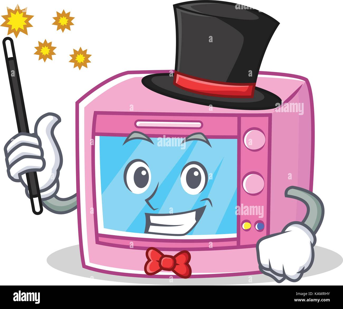 Magician oven microwave character cartoon Stock Vector Image & Art - Alamy