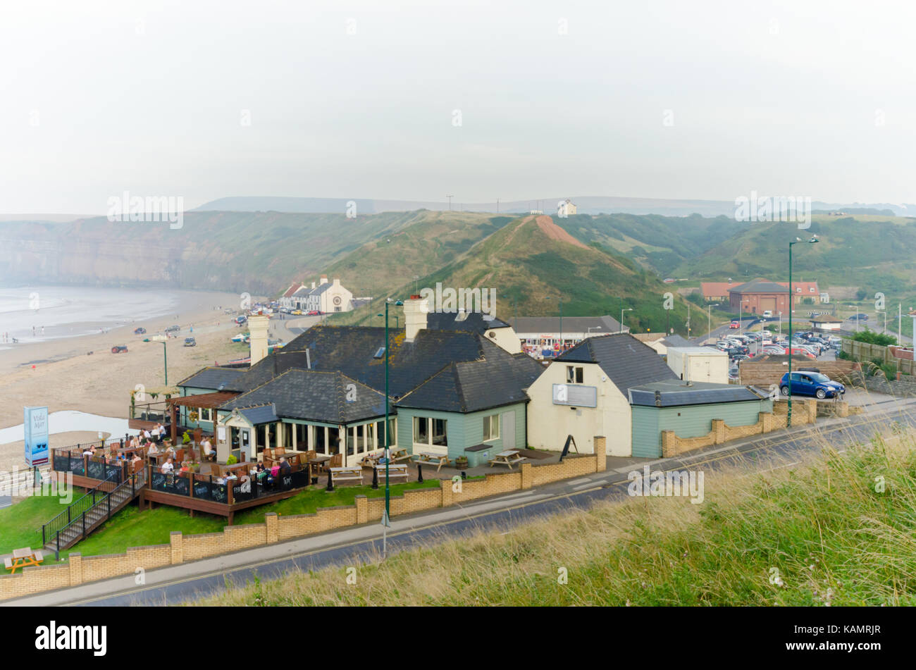 Elevated View Looking South over Saltburn-by-the-Sea on a Misty Day ...