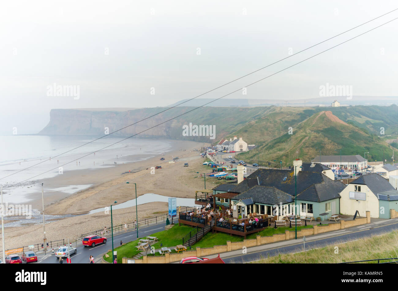 Elevated View Looking South over Saltburn-by-the-Sea towards Hunt Cliff ...