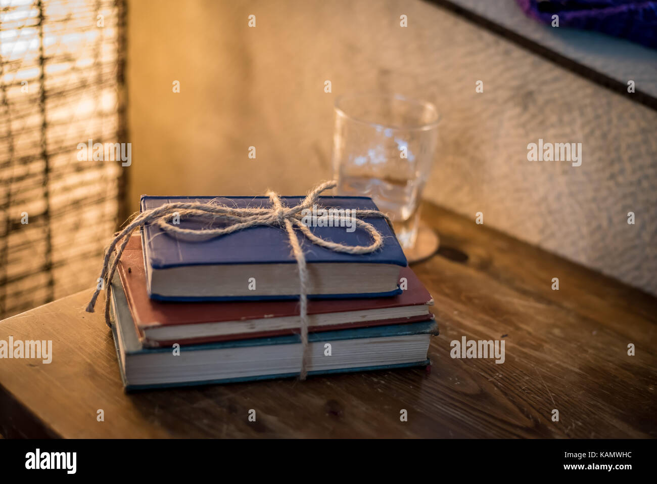 old books tied with rope Stock Photo - Alamy