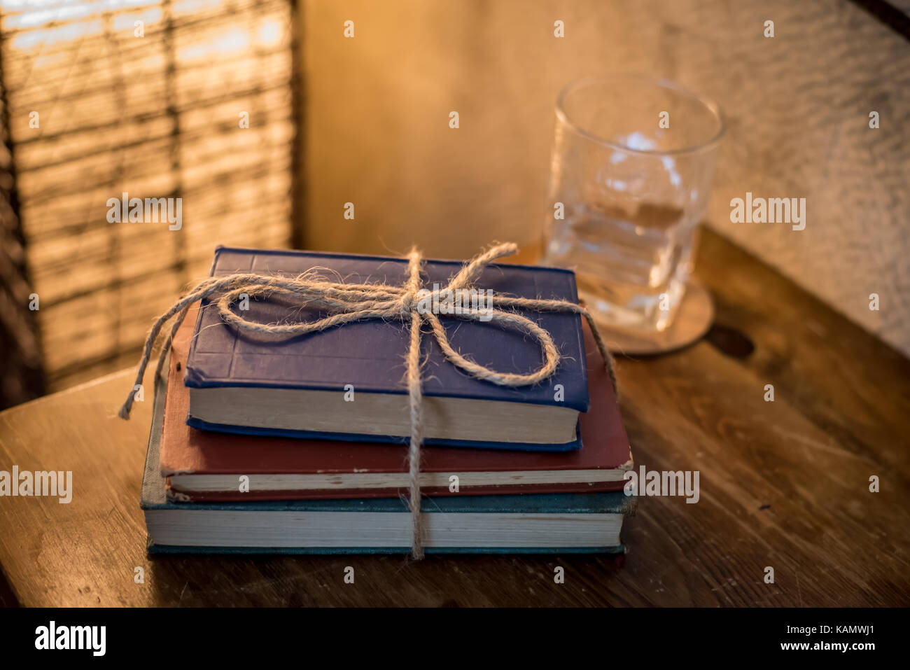 old books tied with rope Stock Photo - Alamy
