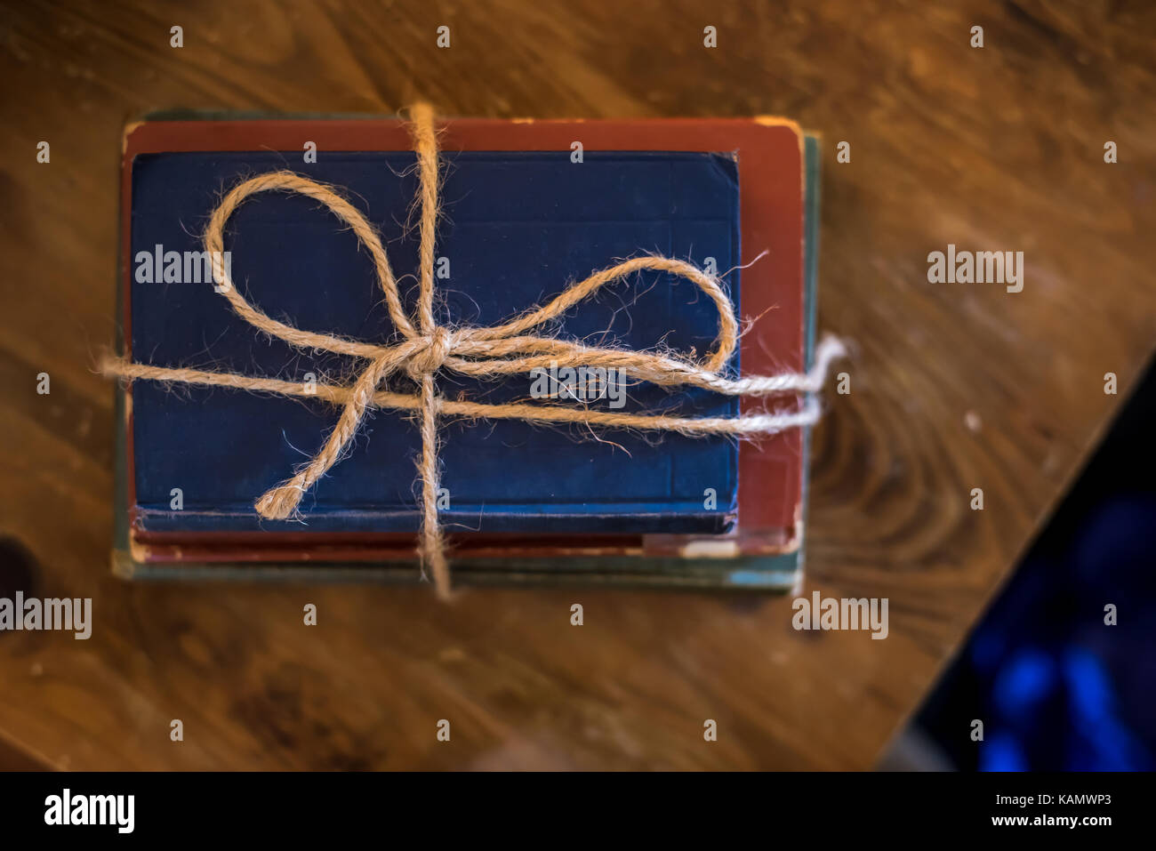 old books tied with rope Stock Photo - Alamy