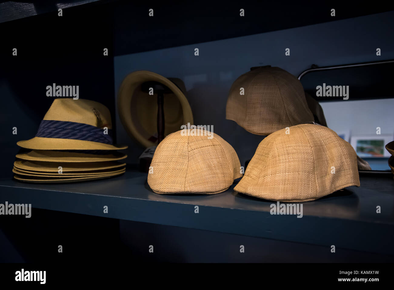Antique Hats in the Store Stock Photo - Alamy
