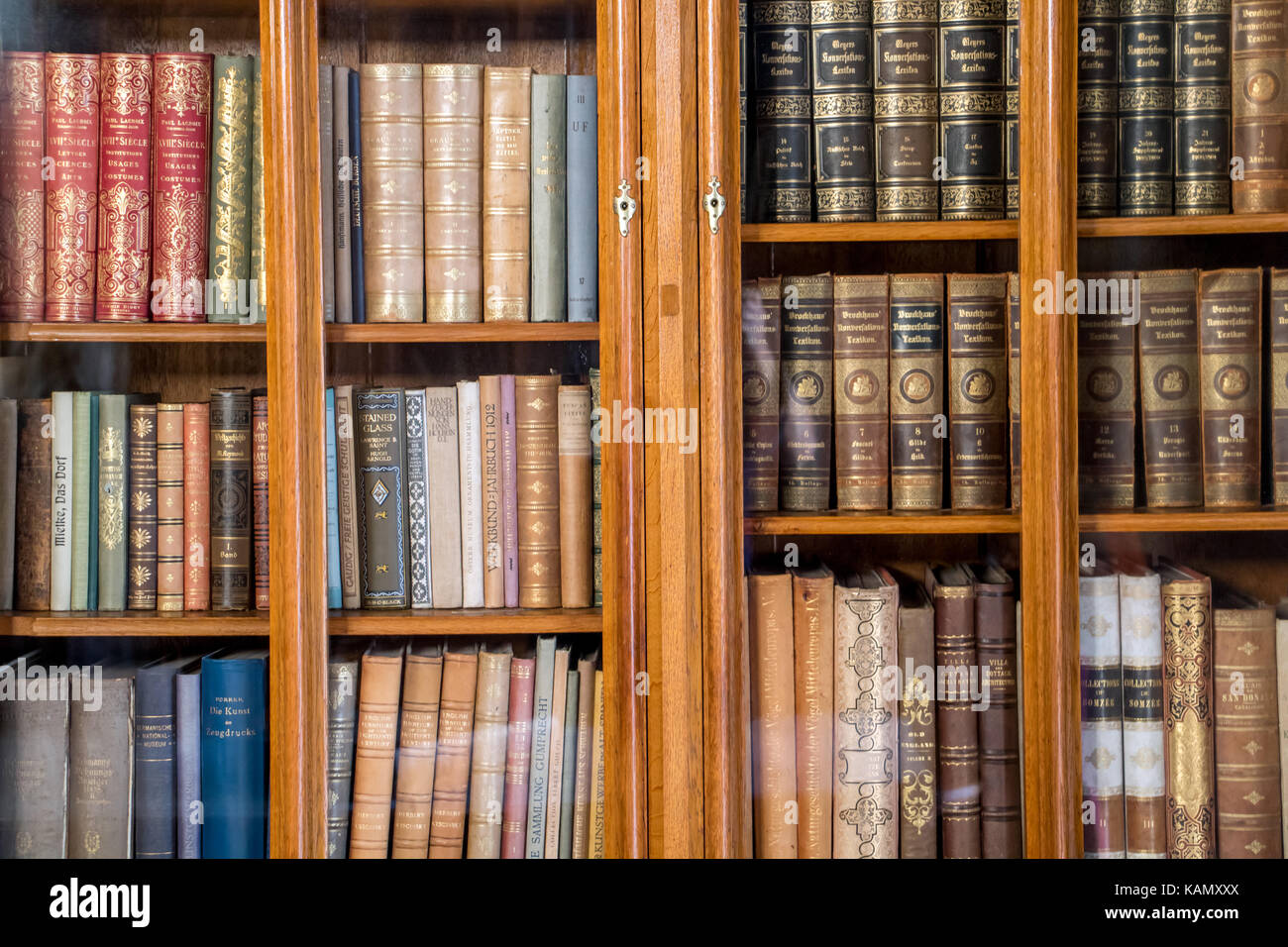 historical library with old books Stock Photo - Alamy