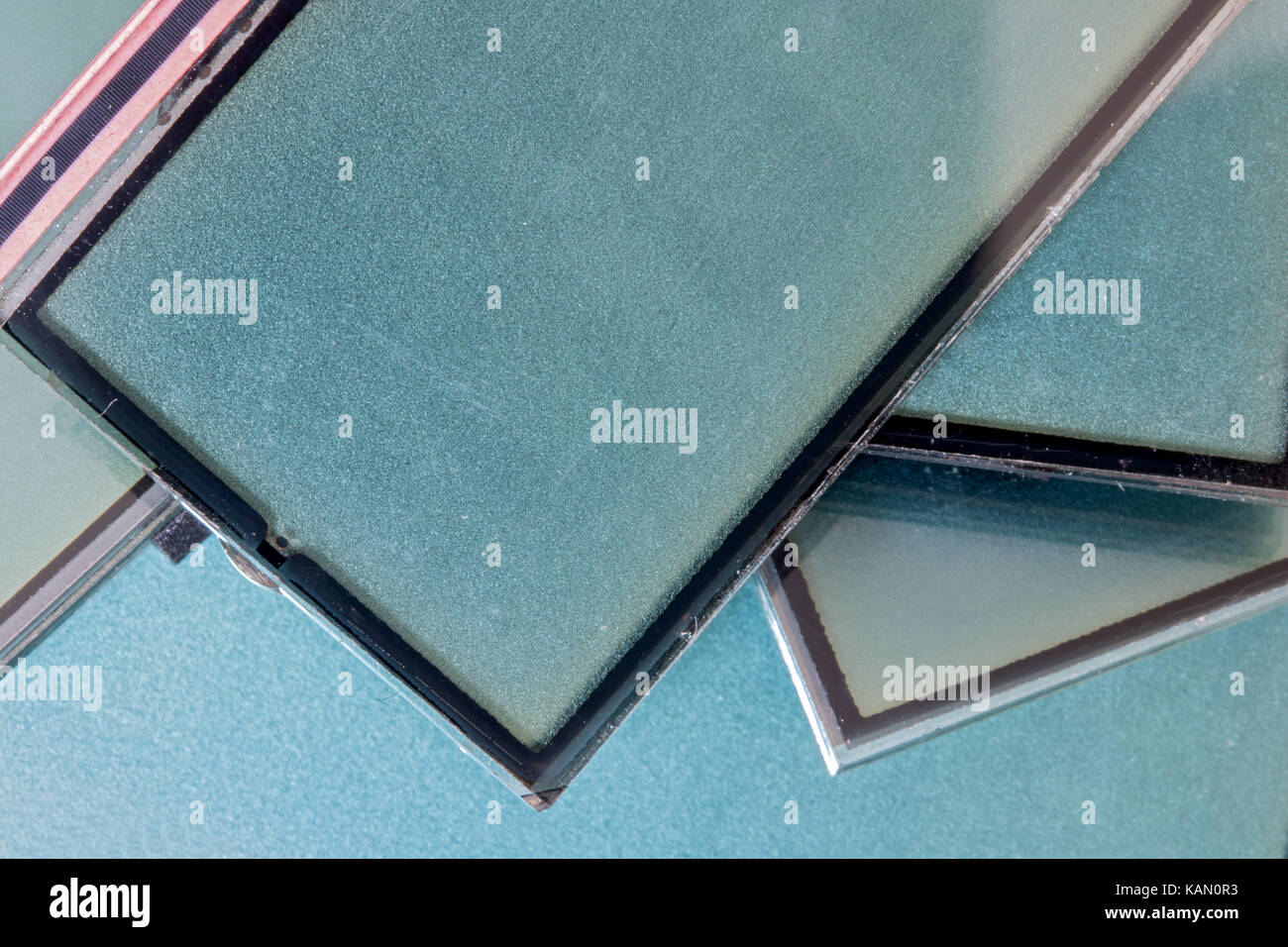 Miniature LCD panels on heap. Many small display for electrical ...