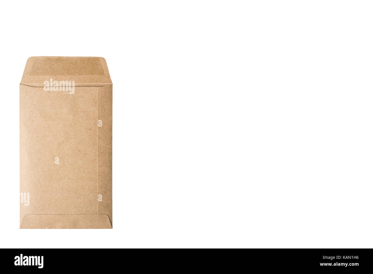 Close up of brown envelope on white background Stock Photo - Alamy