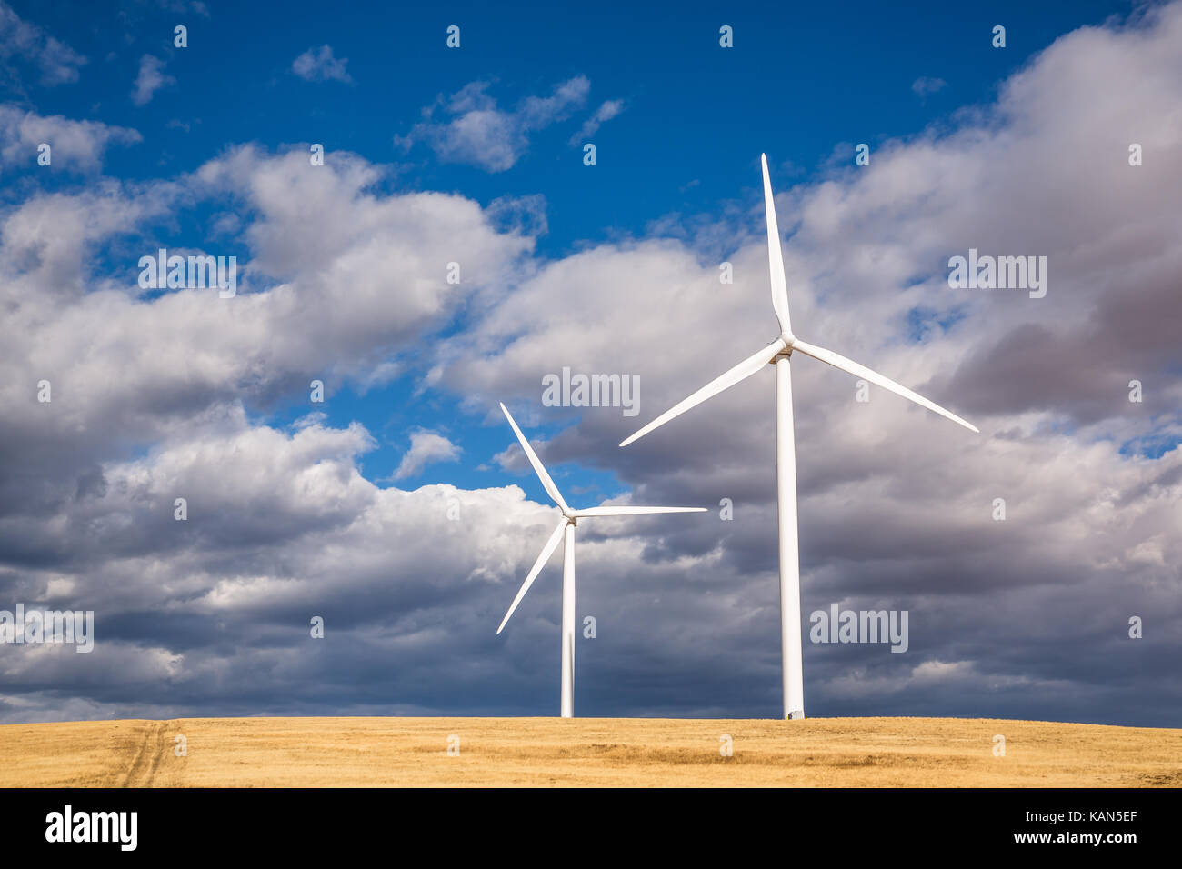 Wind turbines in field rotating hi-res stock photography and images - Alamy