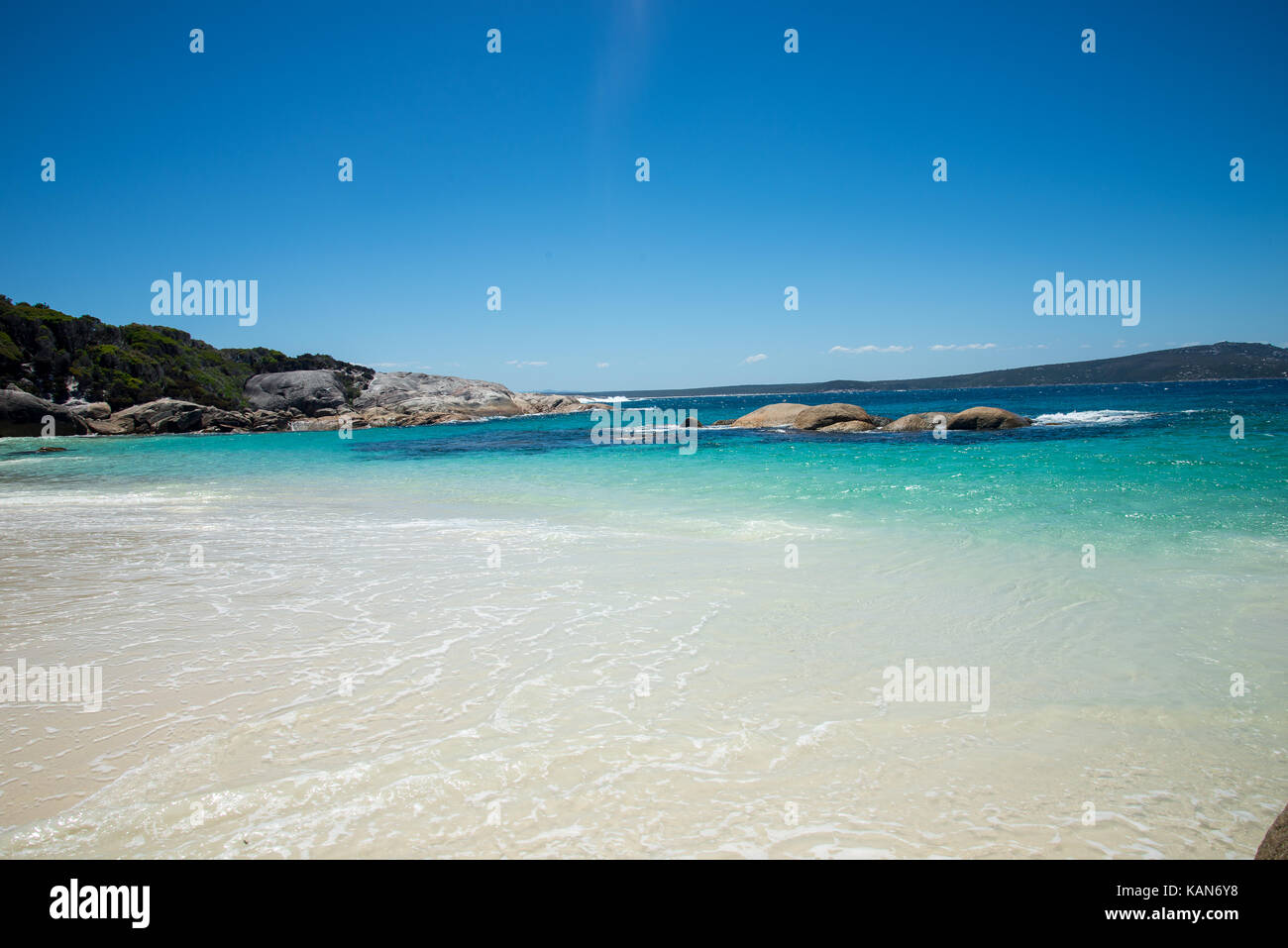 Panorama little bay beach blue hi-res stock photography and images - Alamy