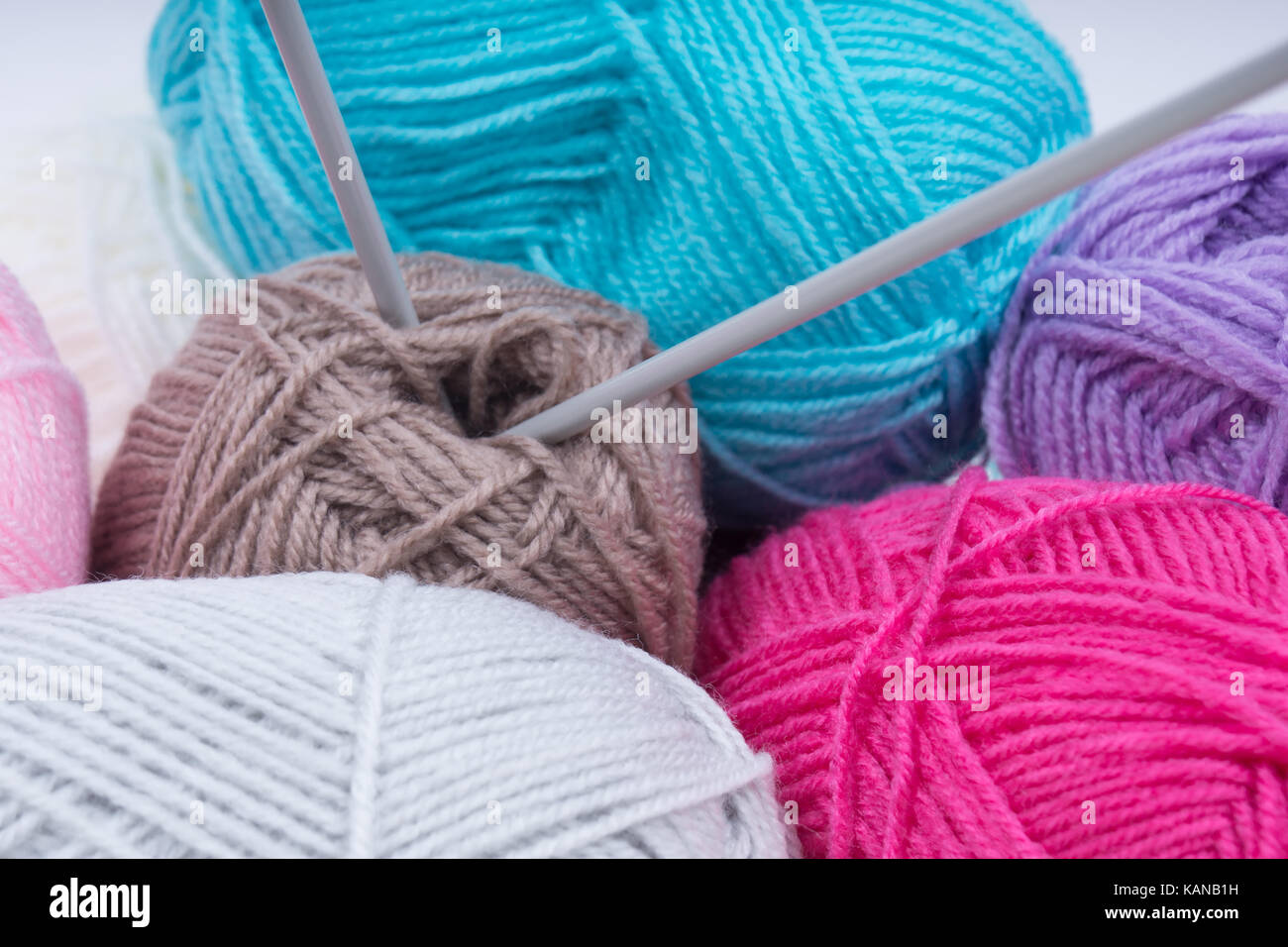 Knitting and crochet equipment isolated on white background Stock Photo ...